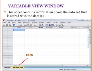 Research Methodology (MBA II SEM) - Introduction to SPSS | PPT