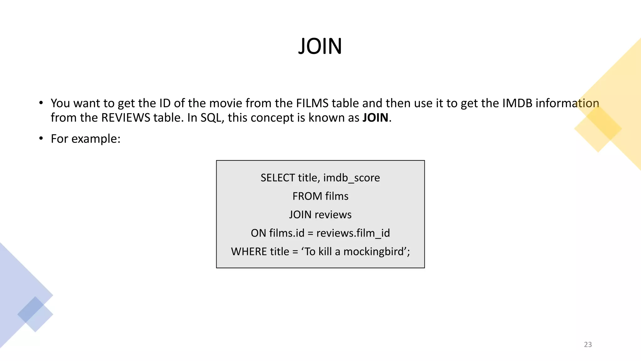 Introduction to SQL | PPTX