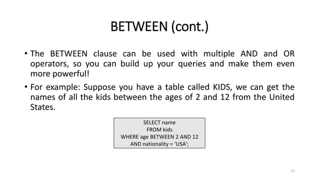 Introduction to SQL | PPTX | Databases | Computer Software and Applications