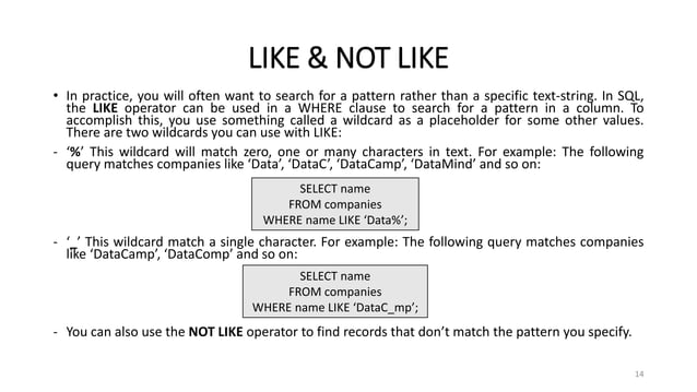 Introduction to SQL | PPTX | Databases | Computer Software and Applications