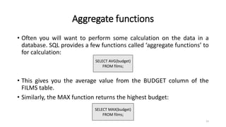 Introduction to SQL | PPTX