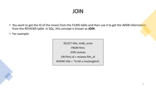 Introduction to SQL | PPTX
