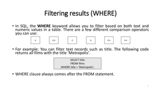 Introduction to SQL | PPTX