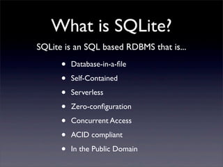 Introduction to SQLite: The Most Popular Database in the World | PPT