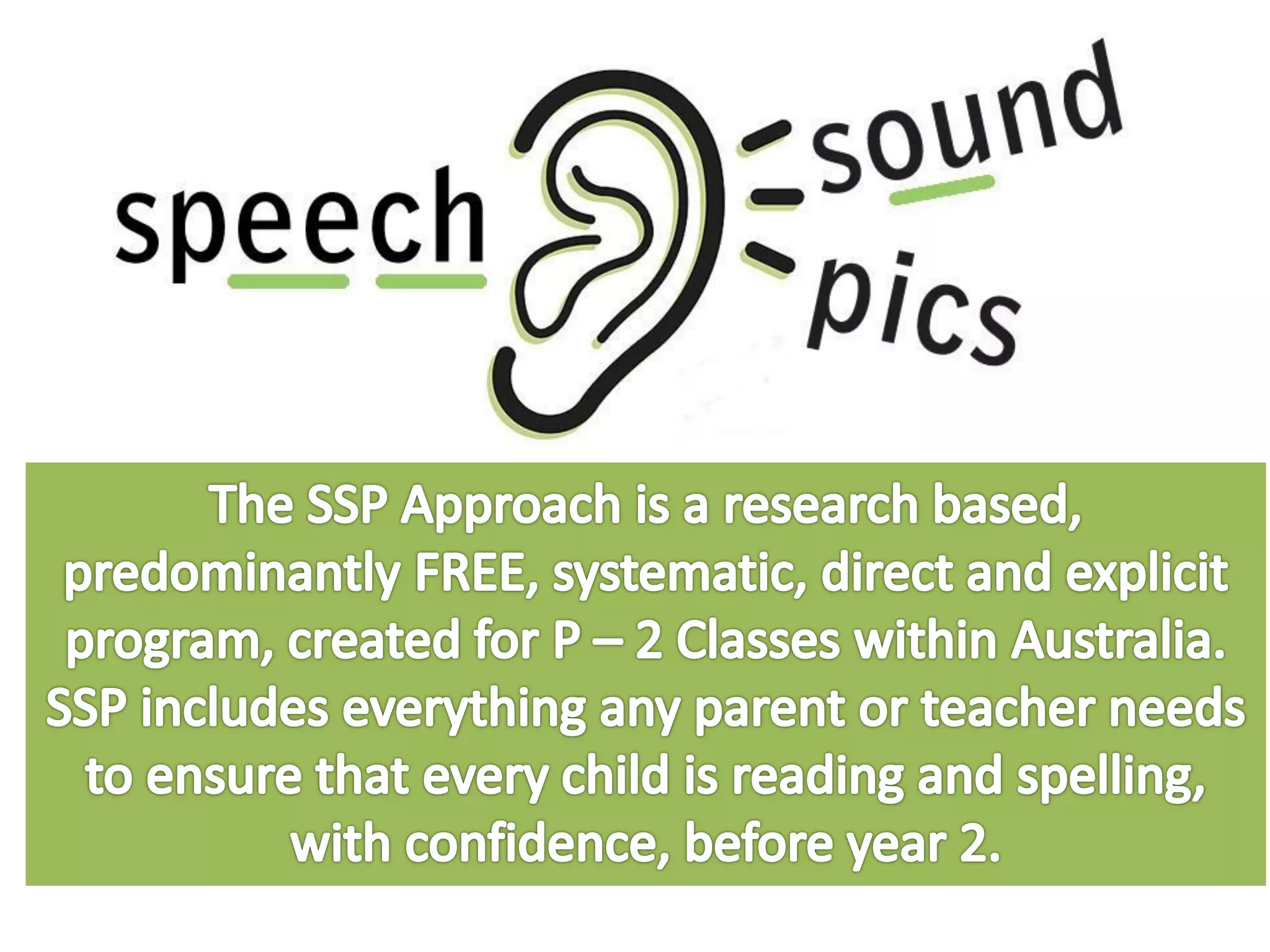Updated whole day SSP (Speech Sound Pics) Training Workshop (6 hour) | PDF