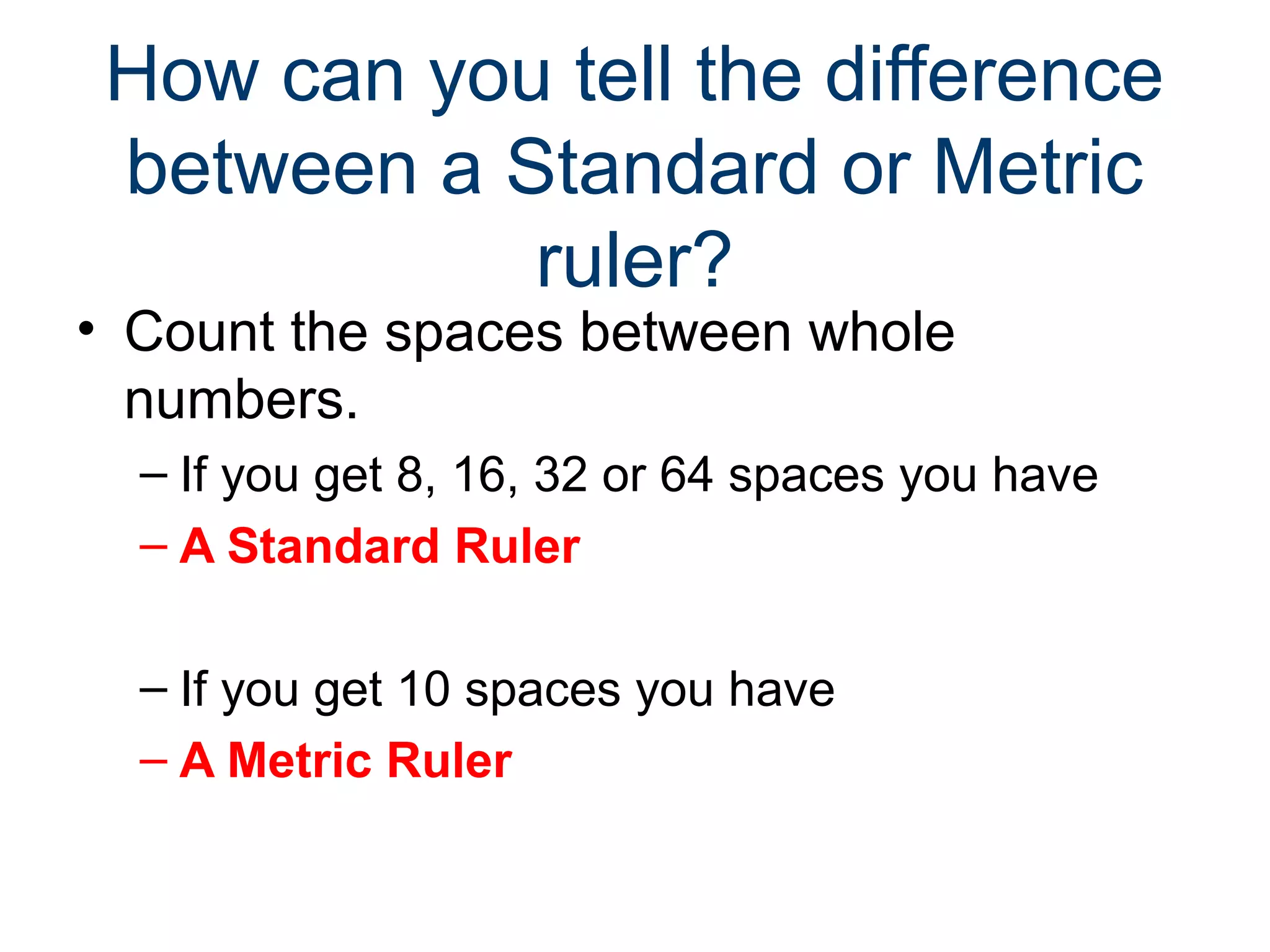 Intro to standard metric measurement | PPT