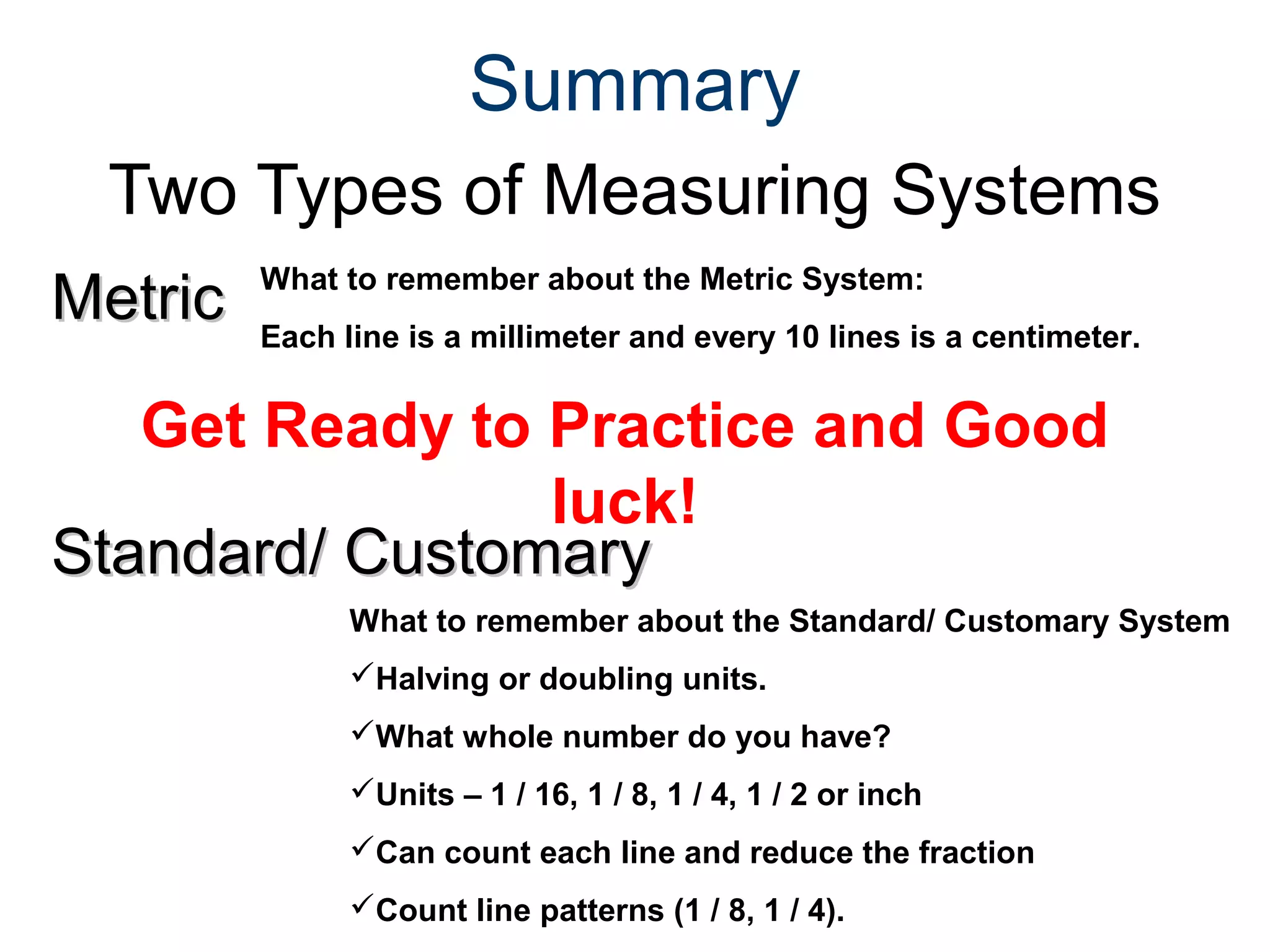 Intro to standard metric measurement | PPT