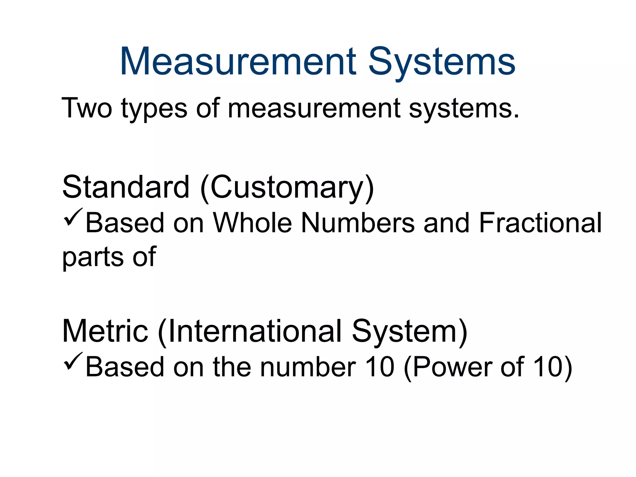 Intro to standard metric measurement | PPT