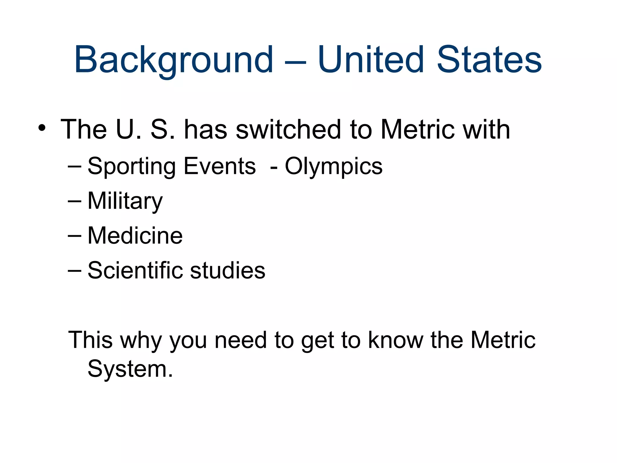 Intro to standard metric measurement | PPT