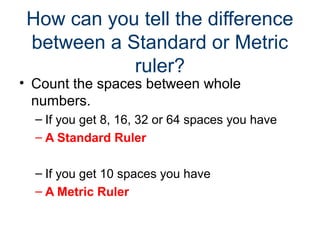 Intro to standard metric measurement | PPT