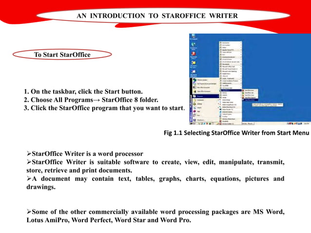 Introduction to Staroffice Writer - R.D.Sivakumar | PPTX
