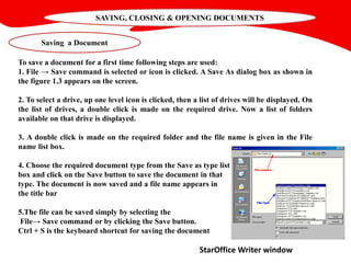 Saving, Closing & Opening Documents - R.D.Sivakumar | PPTX