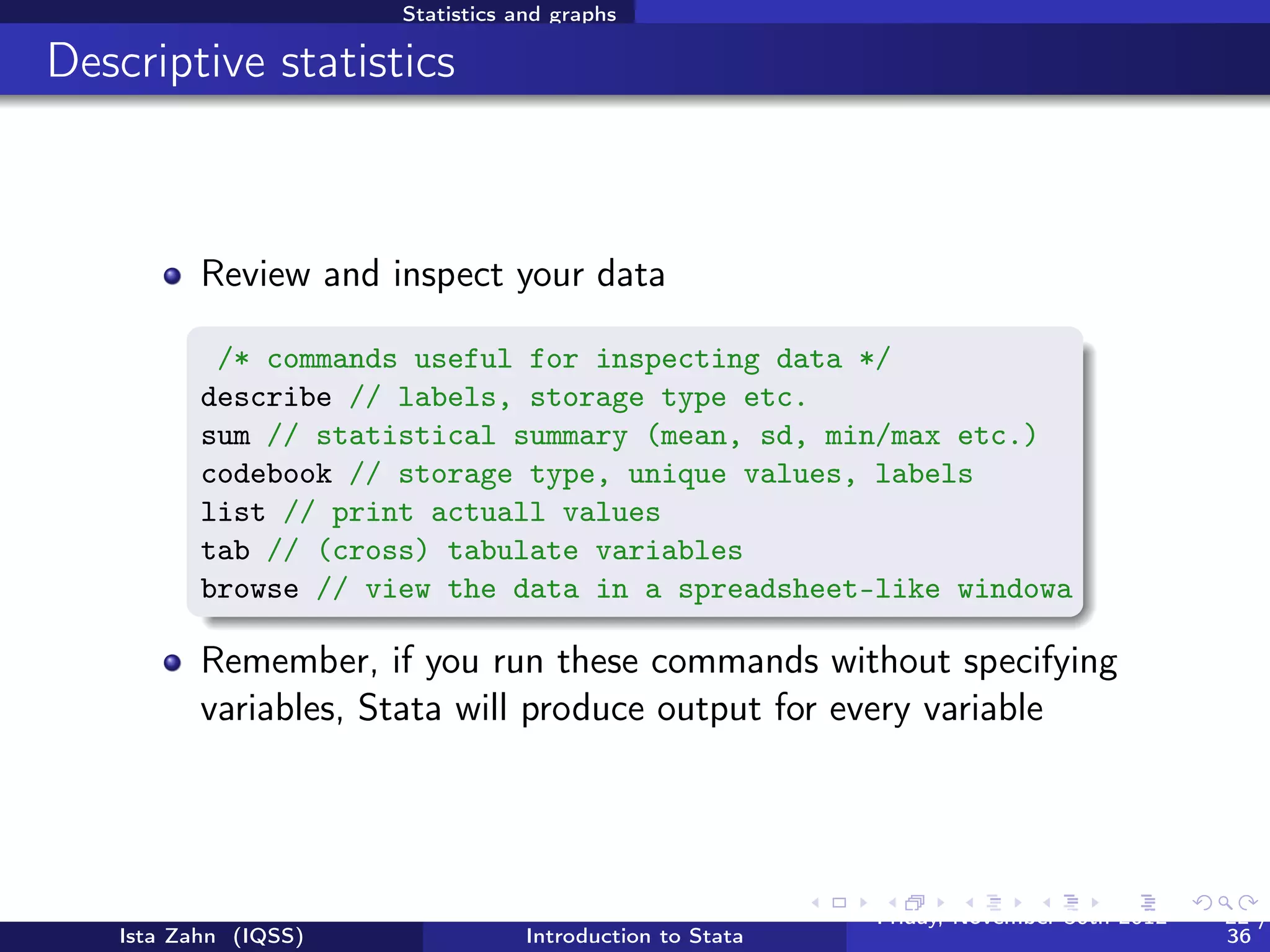 Introduction to Stata | PDF