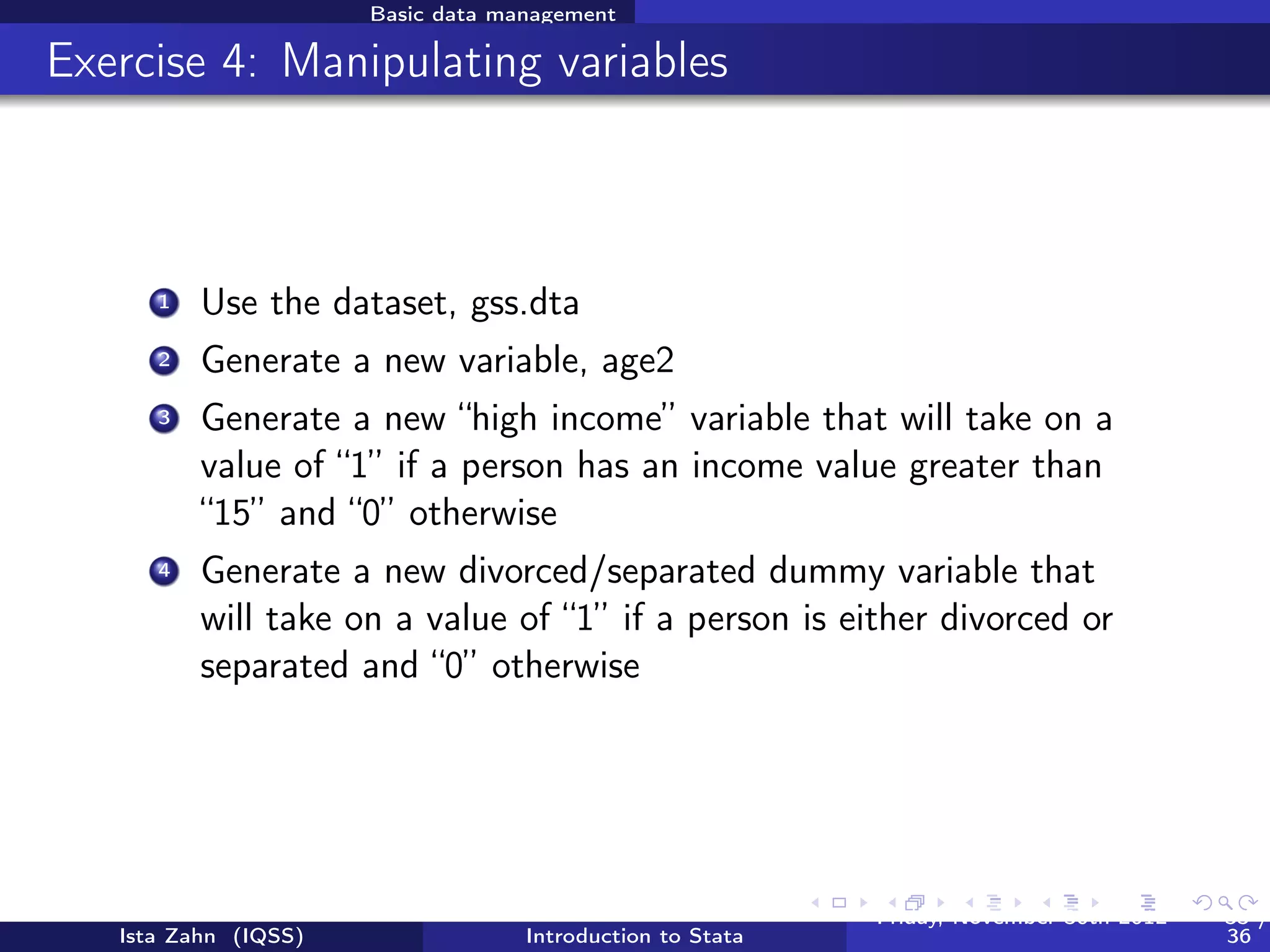 Introduction to Stata | PDF