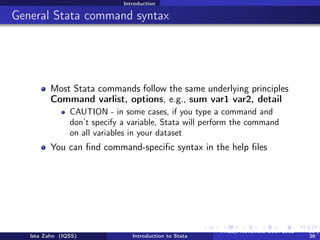 Introduction to Stata | PDF