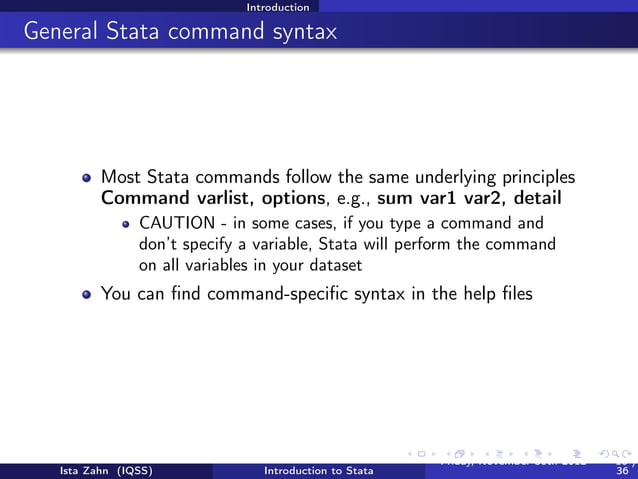 Introduction to Stata | PDF