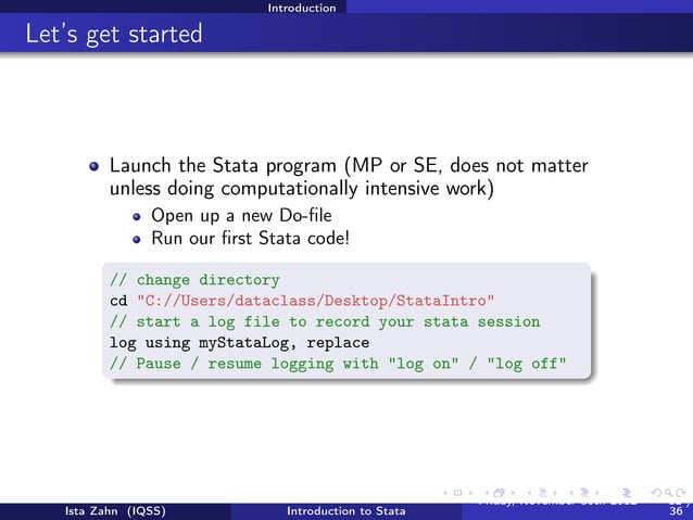 Introduction to Stata | PDF