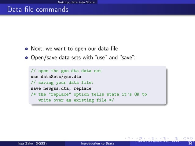 Introduction to Stata | PDF