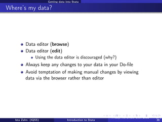 Introduction to Stata | PDF