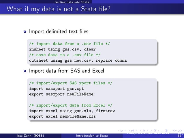 Introduction to Stata | PDF