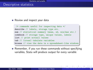 Introduction to Stata | PDF