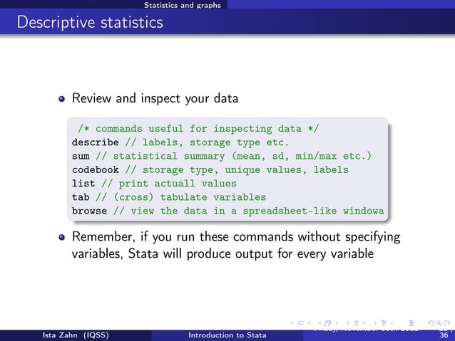 Introduction to Stata | PDF