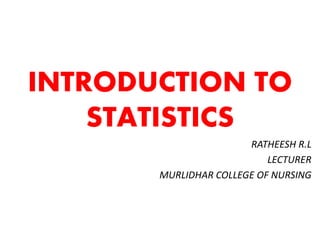 Intro to statistics | PPTX