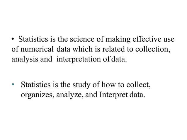 Intro to statistics | PPTX | Physics | Science