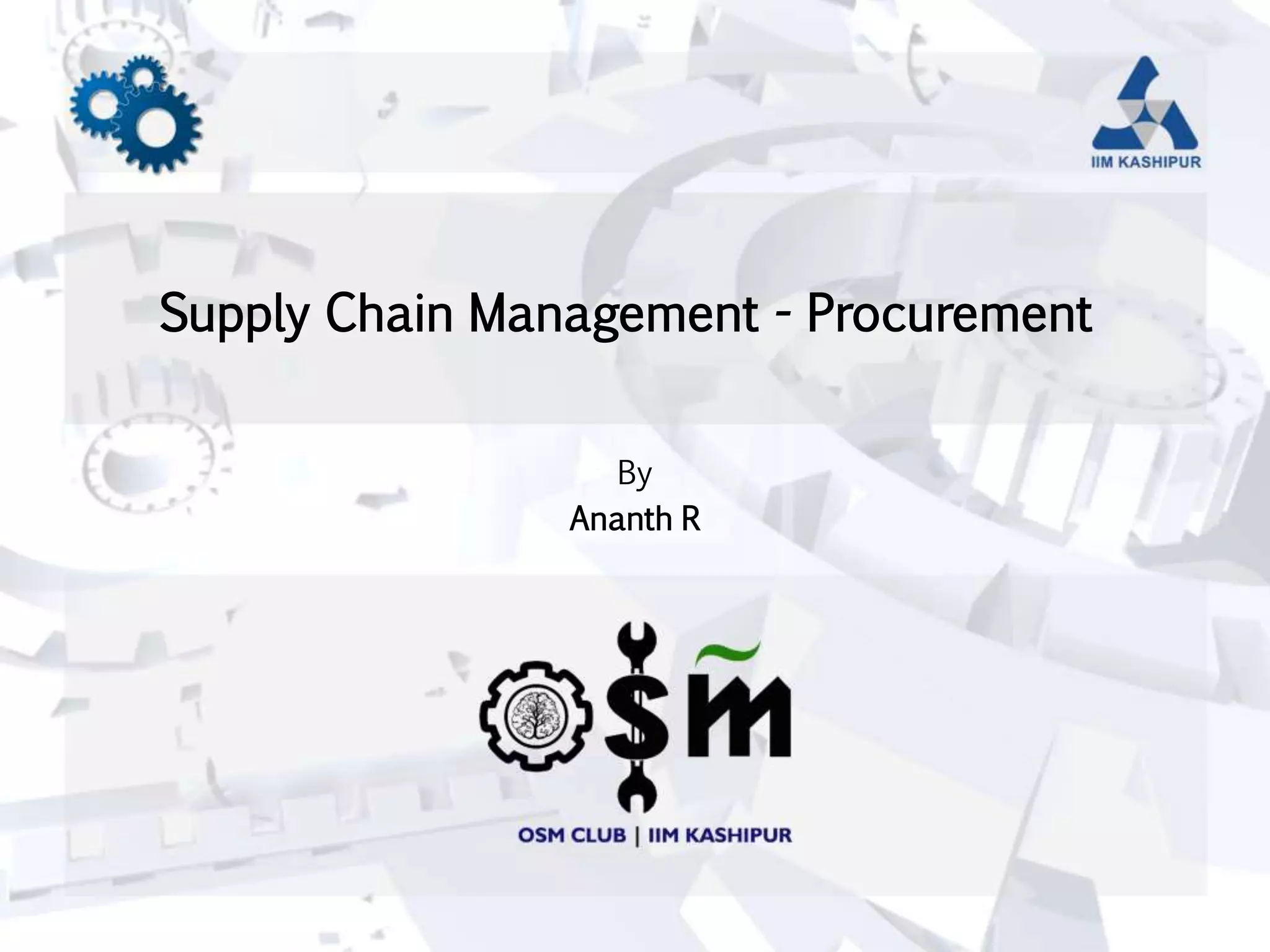 Intro to supply chain management | PPTX