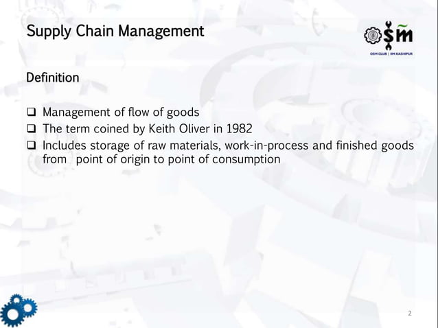 Intro to supply chain management | PPT