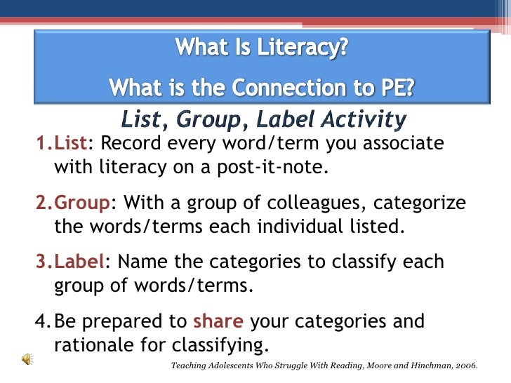 Intro To Supporting Literacy Through Physical Education Adams And Mar…
