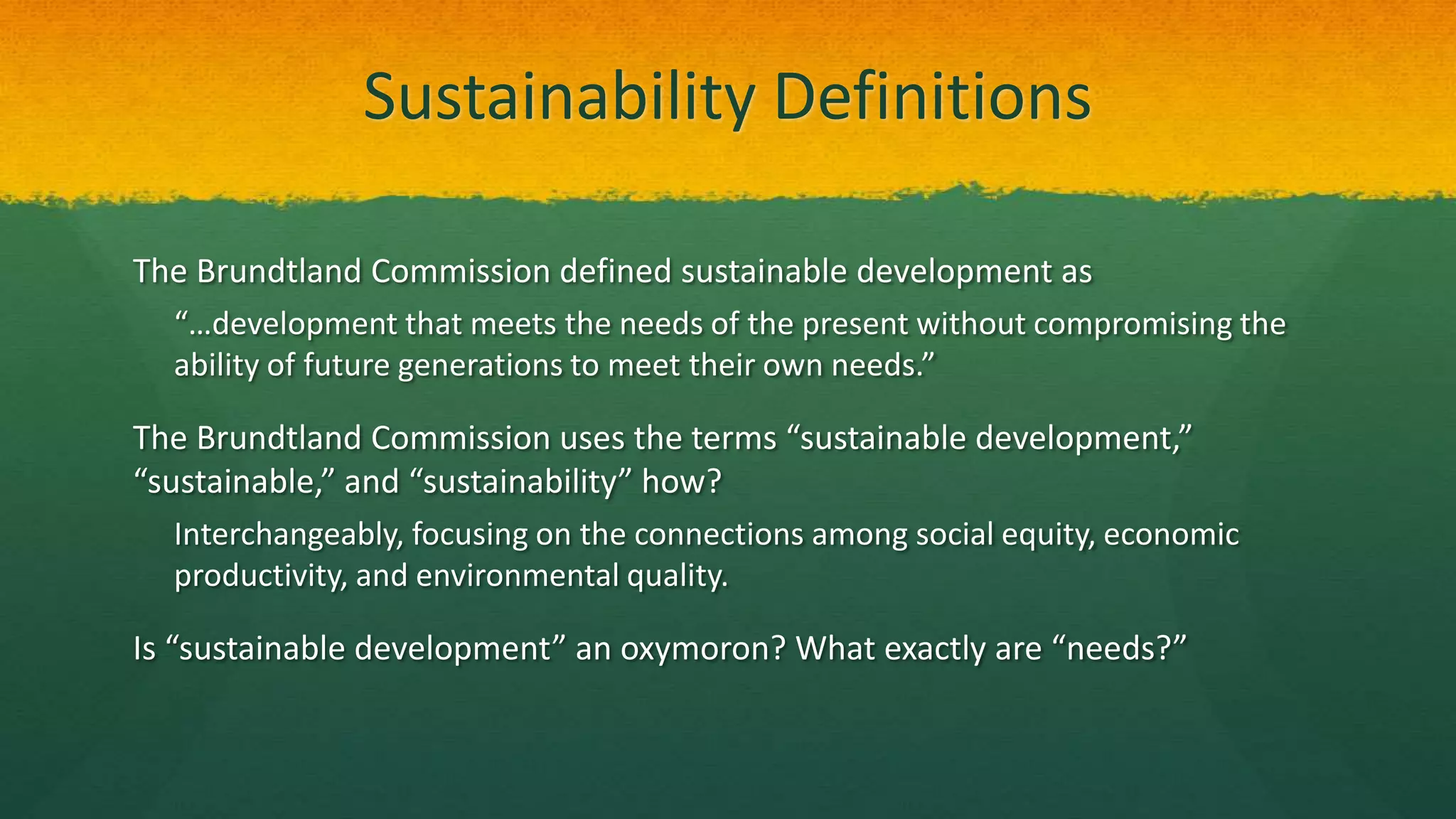 An Introduction to Sustainability | PPTX
