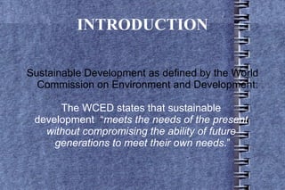 Intro To Sustainable Development | PPT | Environmental Services ...