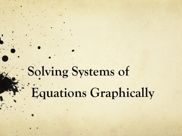 Intro to systems_of_linear_equations | PPT