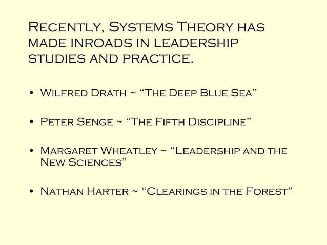 Intro To Systems Theory And Leadership | PPT | Science