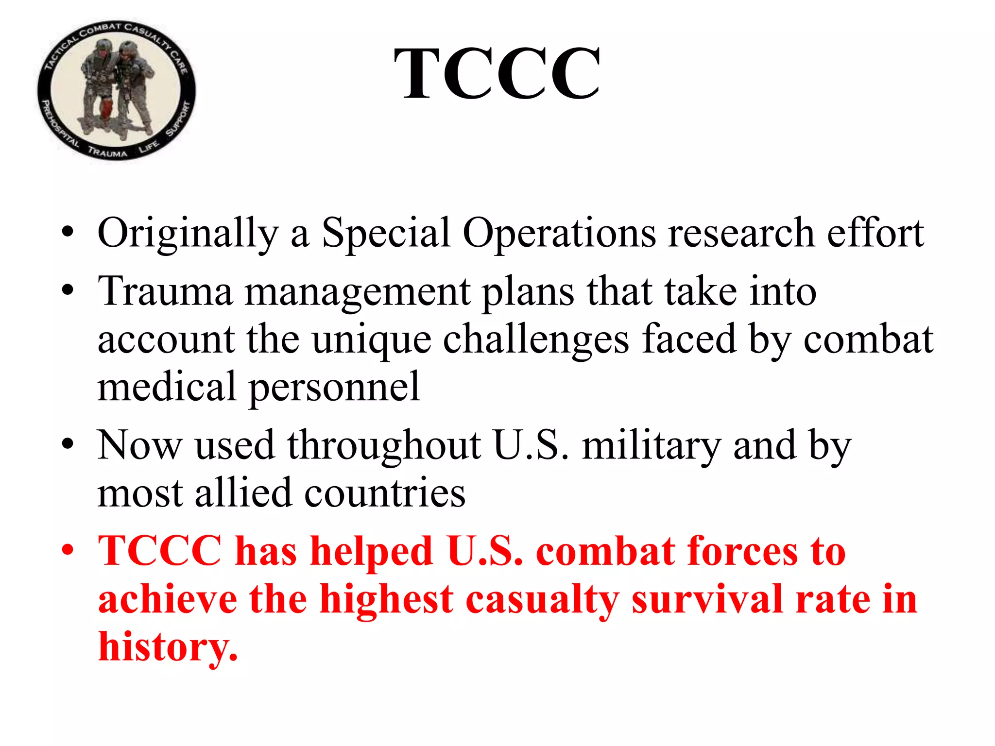 Intro to tccc | PPTX