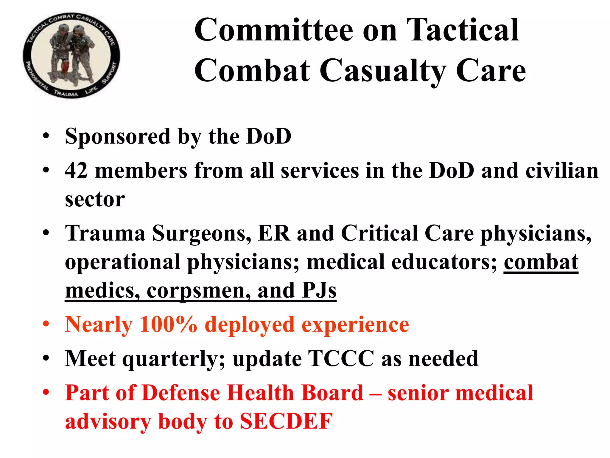 Intro to tccc | PPTX