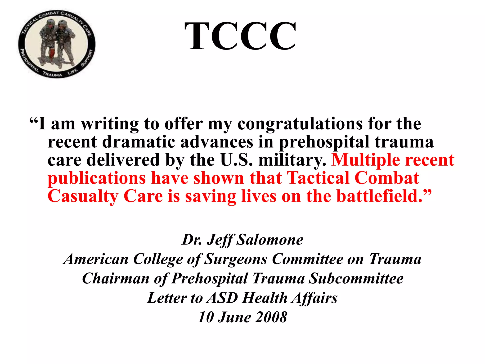 Intro to tccc | PPTX