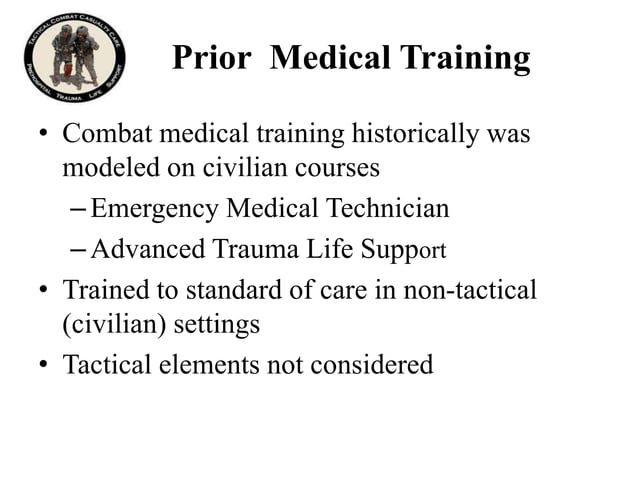 Intro to tccc | PPTX | First Aid | Injuries