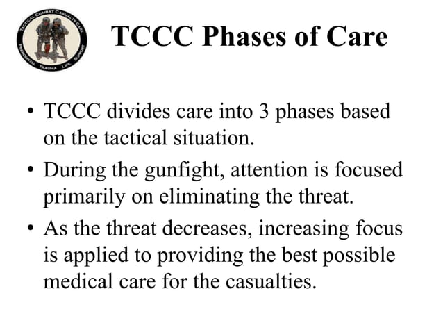 Intro to tccc | PPTX | First Aid | Injuries