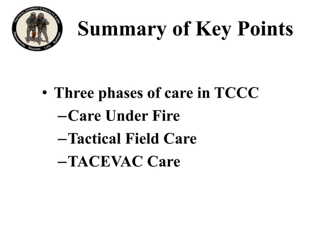 Intro to tccc | PPTX | First Aid | Injuries
