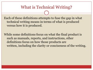 Intro to technical writing | PPT