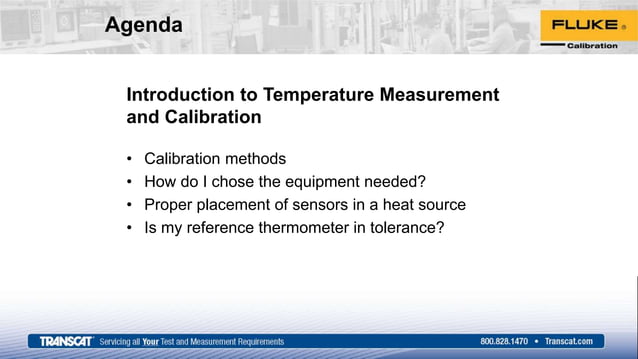 Introduction to Temperature Measurement and Calibration Presented by Fluke Calibration | PPT ...