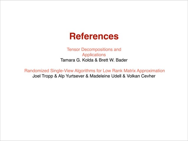 Intro to Tensors & Decompositions | PDF | Technology & Computing