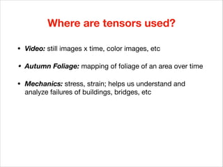 Intro to Tensors & Decompositions | PDF
