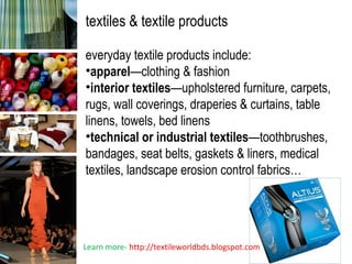 Introduction of textiles | PPT