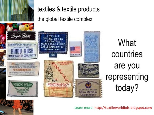 Introduction of textiles | PPT