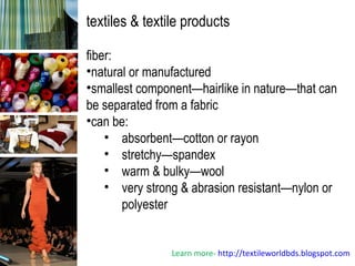 Introduction of textiles | PPT