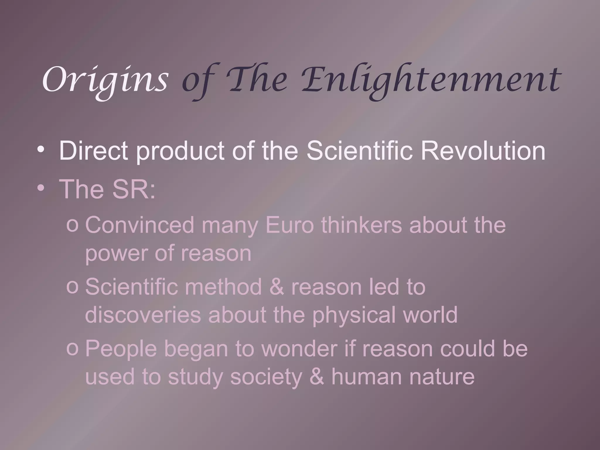 Intro to the Enlightenment | PPT