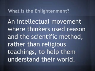 Intro to the enlightenment 2013 (wiki) | PPT